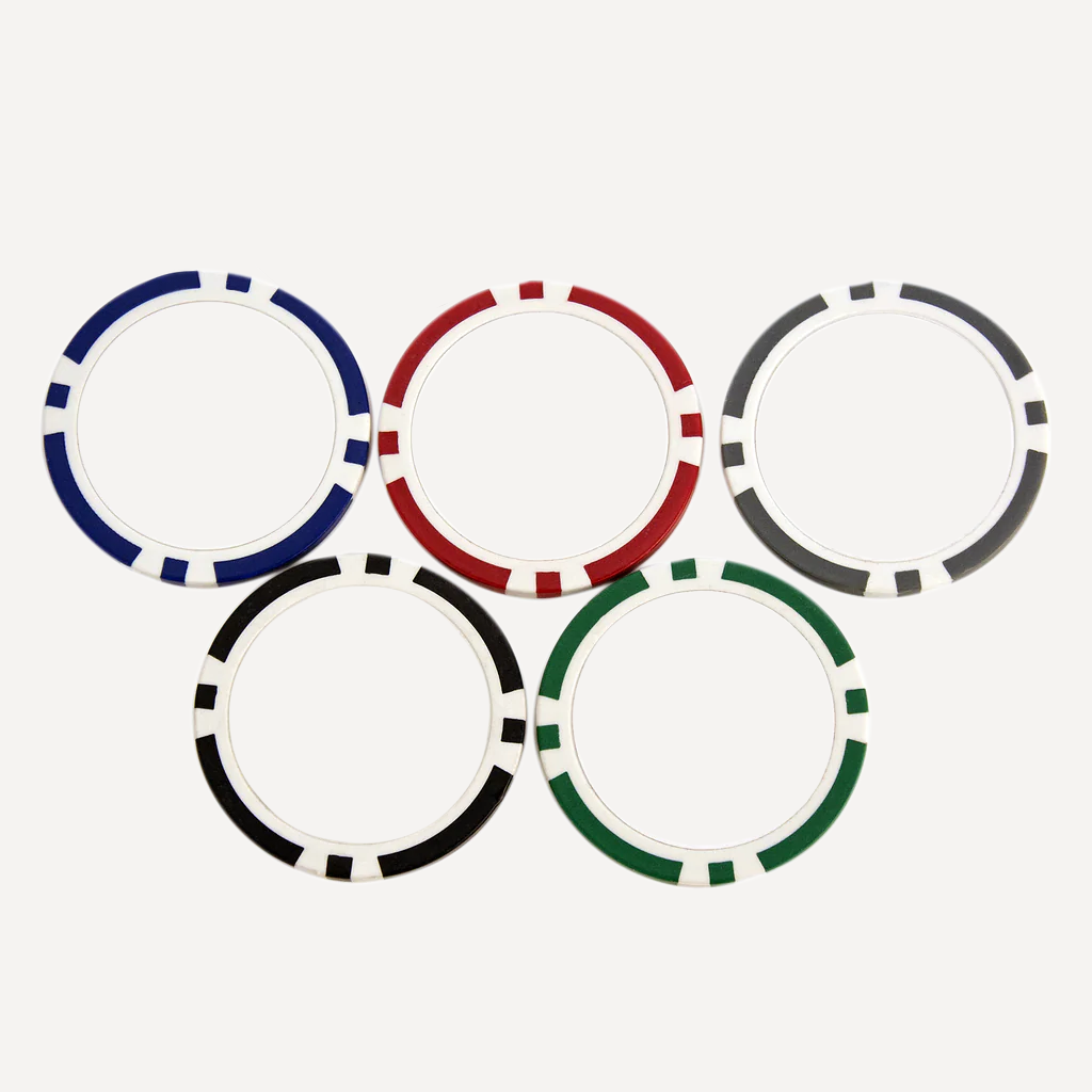 24 Assorted Poker Chip Ball Markers | Customgolfballs.com